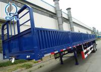 China 2 pcs 13T Axle Flatbed Container Trailer for 40T loaded with 3.5 Inch kingpin for sale