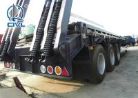 China 40 Feets Double - Function Flatbed Trailer Tansporting Containers semi truck flatbed trailer for sale