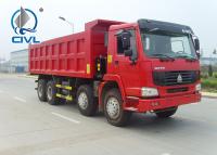 China Heavy Duty 50 Ton Dump Truck Howo Sinotruk 8x4 12 Wheeler 1200R20 Tire Tipper for sale