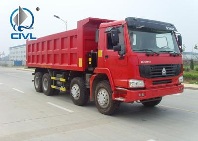 China Heavy Duty 50 Ton Dump Truck Howo Sinotruk 8x4 12 Wheeler 1200R20 Tire Tipper for sale