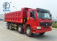 China Heavy Duty 50 Ton Dump Truck Howo Sinotruk 8x4 12 Wheeler 1200R20 Tire Tipper for sale