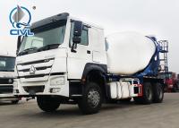 China Sinotruk HOWO 6x4 Concrete Mixer Trucks Concrete Mixing Equipment in White,8 Cubic Meters for sale