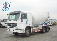China 6 x 4 Driving Cement Mixer Truck Concrete Mixing Equipment With 10 CBM Mixer Tank  10 Speeds for sale