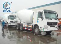 China SINOTRUK HOWO 6x4 concrete mixer truck, red, 299hp, 336hp, 371hp, 380hp for sale