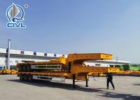 China 40 Foot High Flatbed Semi Truck Trailer 3 FUWA Axles For Carry Container Cement Bags for sale