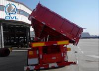 China Side Dump 60 Ton 4 Axle Semi Trailer Trucks Mechanical Suspension for sale