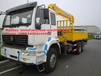 China SINOTRUK HOWO 6X4 Truck Mounted Crane 12 Tons With Warranty  Truck with Loading Crane for sale