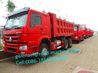 China 30t heavy Dump Truck 10 Wheel 336hp / 371hp tipper truck HOWO 6 x 4 Hyva Hydraulic Front lift  yellow color for sale