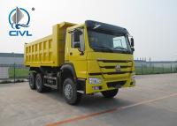 China 6x4 Sinotruk Howo Dump Truck LHD 371 HP 25 - 40 Tons Euro 2 Heavy Tipper Truck  color yellow for sale