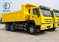 China Dump Truck Heavy Duty Dump Truck 10-24m3 Volume 6800*2300*800 HOWO 371hp Tipper truck Yellow color for sale