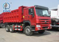 China Sinotruk HOWO7 Red 336 Hp New Diesel Fuel Type Dump Truck With Q345 Steel Heavy Tipper for sale