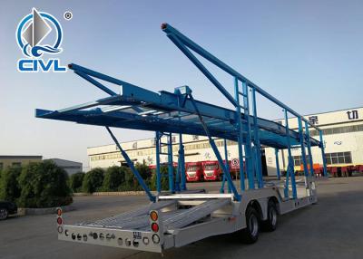 China 3Pcs 13T Fuwa Axles 15m Vehicle Transport Semi Trailer Car Carrier Trailer for 15units car transport . for sale
