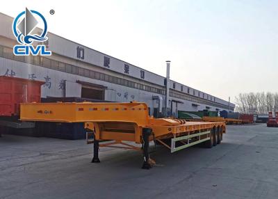 China Q235 Steel 3 Axles Oil Tanker Truck Equipment Low Bed Trailer With Fuwa for sale