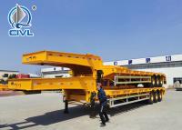 China SINO TRUK Utility 3 Axles Semi Trailer Trucks / Flat Low Bed Trailer for sale