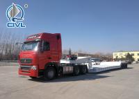 China Flatbed Manual Semi Trailer Trucks 4 Axles with Four Double Air Chamber for sale