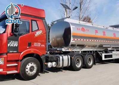 China Round Or Square Shape Chemical Liquid Tanker Trailer Three Axles 30,000L- 33,000L for sale