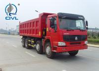 China 8 x 4 Heavy Duty Dump Trucks HOWO A7 Tipper Truck Unloading 380HP Dump Trucks 50tons dumper for sale