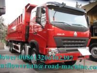 China HOWO 8X4 Large Power Heavy Duty Dump Truck Tipper Trailer One Sleeper 51 - 60t for sale