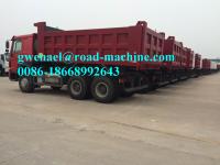 China 336 HP dump truck Three Axles Front Lifting Tipper Heavy Duty Trucks Right Hand Driving  30ton tipper truck for sale
