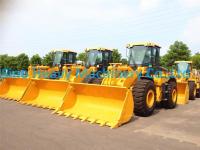 China 3m³ Compact Wheel Loader ZL50G , Yellow Small Wheel Loader 18T Rock Bucket Seiers for sale