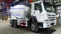 China 10tires Concrete Mixing Equipment truck of Sinotruk HOWO7 Concrete Mixer Truck with HW15710 gearbox and 8cbm tanker for sale