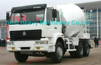 China Sinotruk SWZ 340hp Concrete Mixer Trucks 10cbm , 8X4 Manual Truck Mixer for sale