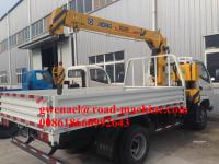 China Lifting 3200KG Hydraulic Truck Mounted Cranes / Service Truck Crane Truck-mounted crane with telescopic boom for sale