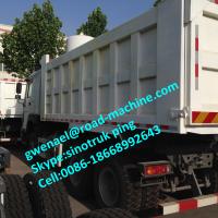 China White HOWO 371HP 6 x 4 Heavy Duty Tipper Front Lifting Cylinder for sale