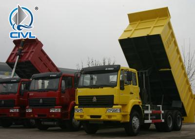 China Heavy Duty Dump Truck / Diesel 6 x 4 Dump Truck Yellow 336 Horsepower Manual for sale