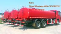 China 15m3 16m3 18m3 White Color Water Tank Truck ZZ1257M4641W 290hp Howo 6*4 for sale