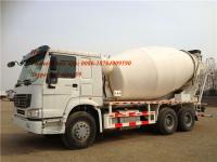 China Sinotruk HOWO 6x4 Concrete Mixer Trucks Concrete Mixing Equipment in White,8 Cubic Meters for sale