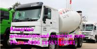 China HOWO Euro II  Concrete Mixer Trucks 6X4 Volumetric Concrete Mixer truck  8m³ Body Capacity White color for sale