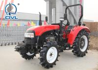 China Red Heavy Duty Dump Truck Taishan Wheel Tractor EURO 2 4X4 90HP for sale
