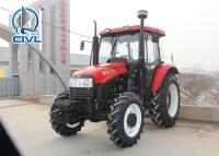 China Red Heavy Duty Dump Truck Taishan Wheel Tractor EURO 2 4X4 90HP for sale