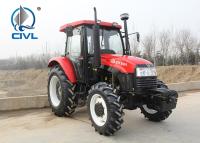 China Red Heavy Duty Dump Truck Taishan Wheel Tractor EURO 2 4X4 90HP for sale