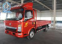 China Sinotruk Howo 4X2 One Sleeper Light Duty Commercial Trucks / Mini Box Van Cargo Truck for sale