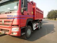China Sinotruk HOWO7 Red 336 Hp New Diesel Fuel Type Dump Truck With Q345 Steel Heavy Tipper for sale
