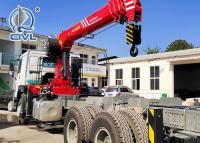 China 6000 / 8000kg Knuckle Truck Mounted Crane in White Red Boom Truck Crane SQ6ZK3Q for sale