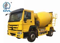 China 290hp America Motor 4x2 Concrete Mixing Equipment Howo 8CBM Capacity 300L Yellow Color for sale