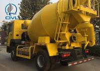 China 290hp America Motor 4x2 Concrete Mixing Equipment Howo 8CBM Capacity 300L Yellow Color for sale