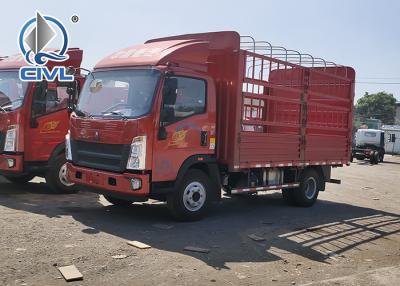 China 4X2 LHD Cargo Box Truck Sinotruk HOWO 4200mm Wheelbase / Van Lorry Truck for sale