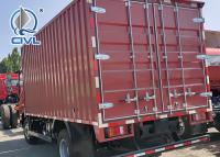 China 4X2 LHD Cargo Box Truck Sinotruk HOWO 4200mm Wheelbase / Van Lorry Truck for sale