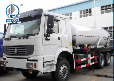 China 15000L / 15m3 Sinotruk Howo Sewage Pump Truck Q235 Tank Material ZZ1257N4341W for sale