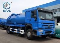 China 8 Ton Liquid Tanker Truck , 290hp Euro 3 SINOTRUK HOWO 4*4 Sewage Suction Tanker Truck for sale