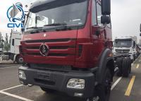 China Red Heavy Cargo Trucks , Beiben 6x4 6x6 Cargo Truck Chassis 340hp 290hp 380hp for sale