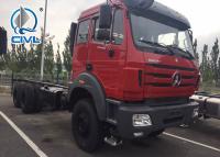 China Red Heavy Cargo Trucks , Beiben 6x4 6x6 Cargo Truck Chassis 340hp 290hp 380hp for sale