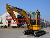 China Xcmg XE35U Mini Excavator 3 Ton / Small Excavation Equipment Yellow Color for sale