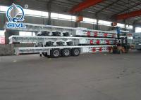 China New Flat Bed Deck Semi Trailer For Container 25 - 40T CImc Heavy Truck Transportation for sale