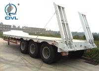 China New Flat Bed Deck Semi Trailer For Container 25 - 40T CImc Heavy Truck Transportation for sale