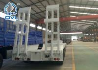 China 4 Axles Flatbed Manual Semi Trailer Trucks with Four Double Air Chamber for sale